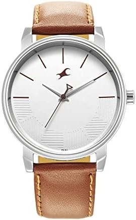 Fastrack Men Leather Silver Dial Analog Watch -Nr3291Sl02, Band Color ...