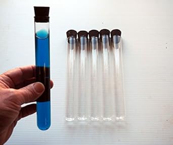 Glass Test Tubes Jumbo 25 X 200mm with Rubber Stoppers, Pack of 6 ...