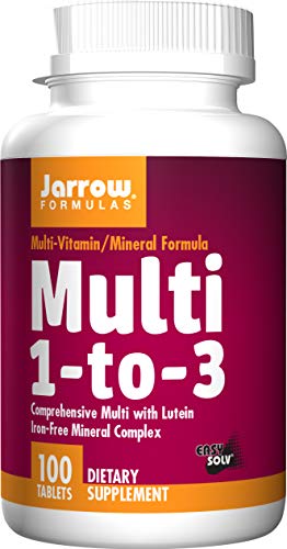 Jarrow Formulas Multi-Vitamin 1-to-3, Complete Multivitamin/Mineral ...