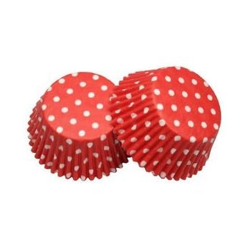 Amazon.com: Red Polka Dot Cupcake Liners STD 50 count: Disposable ...