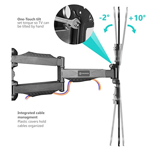 ONKRON TV Mount Wall Bracket Full Motion Articulating Arm for 39 to 70-Inch LED LCD Flat Panel ...
