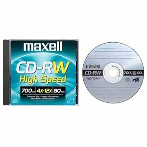 Amazon.com: Maxell CD-RW Rewritable Media 700MB High Speed 4x-12x: Home ...