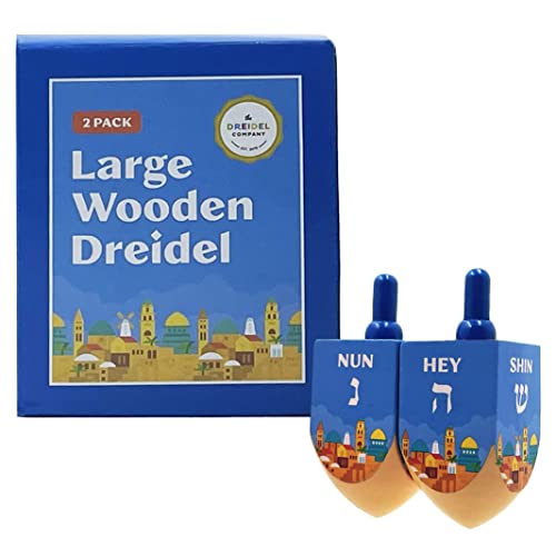 Let's Play Dreidel The Hanukkah Game Extra Large Jerusalem Wood ...
