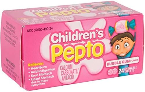 INNZA Children's Pepto Chewable Tablets Bubble Gum Flavor - 24 Tablets ...