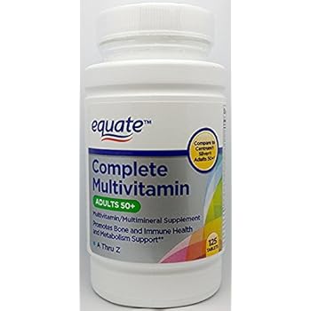Amazon.com: Equate Complete Multivitamin, Adults 50+, A Thru Z, 125ct ...