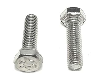 Amazon.com: M5-.80 X 18 Hex Head Cap Screw Hex Bolts DIN933 (M5x18 ...