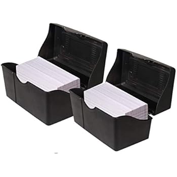 Amazon.com : 1InTheOffice Index Card Box 3x5 Index Card Holder 400 ...