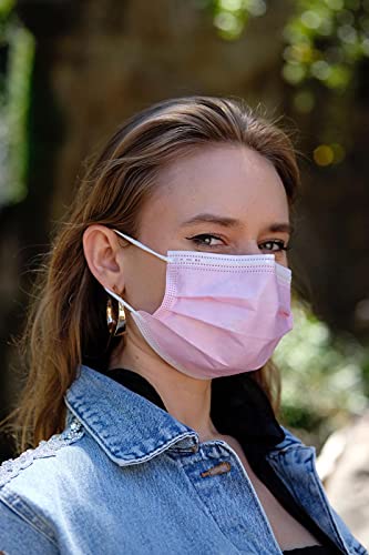 MAGICARE Pink Masks Disposable - Feminine Color Pink Mask - Comfortable ...