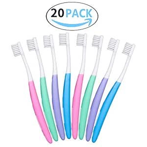 Amazon.com : [20 Pack] Ultra Soft Small Head Toothbrush Slim Tapered ...