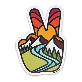 Amazon.com: USA American flag peace sign sticker decal 4" x 5": Automotive