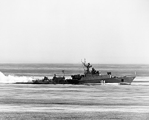 Buy A starboard beam view of a Soviet Grisha-I light frigate laying a ...