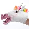 Yolococa Unicorn Puppet Horse Hand Puppets Realistic Soft Latex Rubber ...