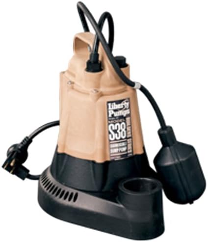 Liberty Pumps S38 Wide Angle Float 1/3 HP Builders Series Submersible ...