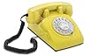 Yellow Rotary Retro Phone with Classic Spanish Telecoms Rotary Dial ...