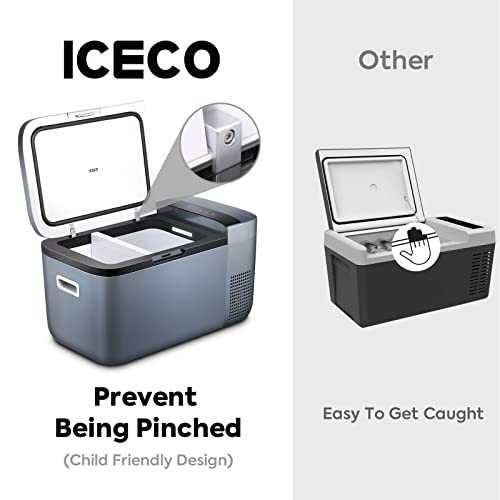 ICECO GO20 Dual Zone Portable Refrigerator with Danfoss Compressor, 20 ...