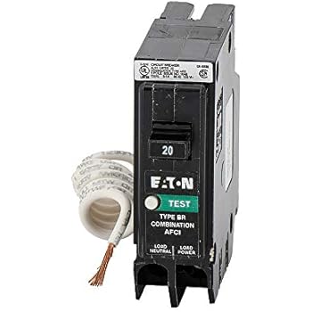 Eaton BRP120DF Plug-On Mount Dual Function Type BR Arc Fault/Ground ...