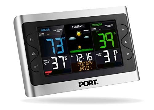 PORT Wireless Weather Forecast Station - Digital Color Weather ...