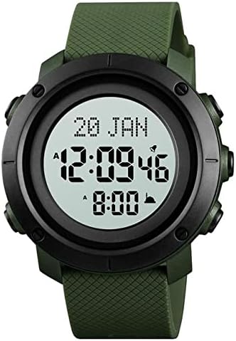 Digital Watches Muslim Watch Azan Clock for Prayer with Qibla Compass ...