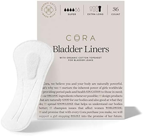 Cora Ultra Thin Organic Bladder Liners | Incontinence & Postpartum Pads ...