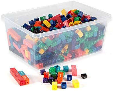 hand2mind Rainbow Fraction Tower Cubes, Montessori Math Materials ...