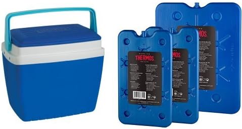 Thermos Cool Box, Blue, 28 L & Freeze Boards, 1 x 800 g/2 x 400 g, Pack ...