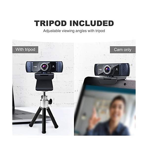 VITADE Webcam 1080P 60fps with Microphone for Streaming, 682HT Pro HD ...