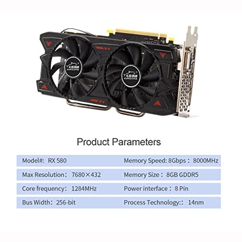 ASPIRING Video Card RX 580 8GB 256Bit 2048SP GDDR5 Graphics Cards For ...