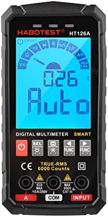 HT126A Smart Digital Multimeter 6000 Counts True RMS Auto-ranging LCD ...