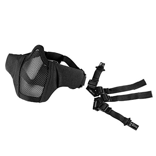 OneTigris 6" Foldable Half Face Mesh Mask Military Style Comfortable ...