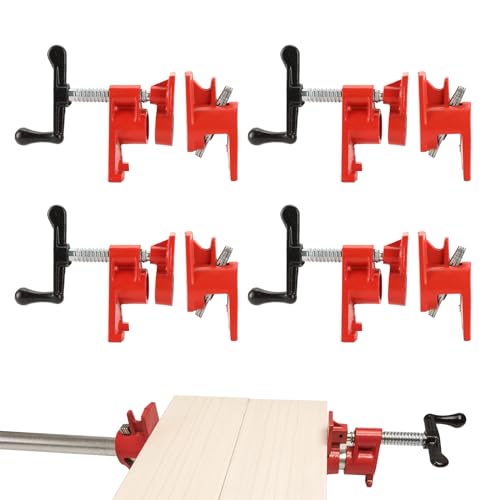 FLKQC 1/2" Wood Gluing Pipe Clamp Set with Unique Foot Design Red Heavy ...