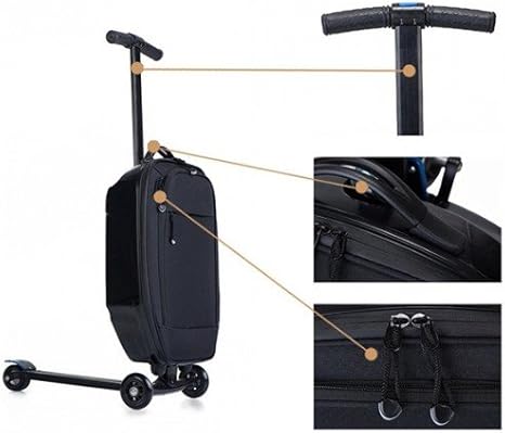 Amazing Suitcase Scooter Cabin Approved Travel Trolley Luggage Flight ...