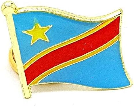 Democratic Republic of CONGO National Single Flag Pin Badge World All ...