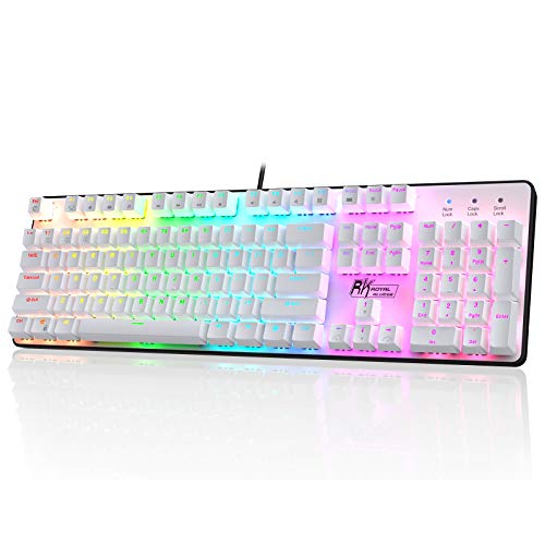 RK ROYAL KLUDGE RK920 Full Size Mechanical Keyboard, Rainbow Backlit ...