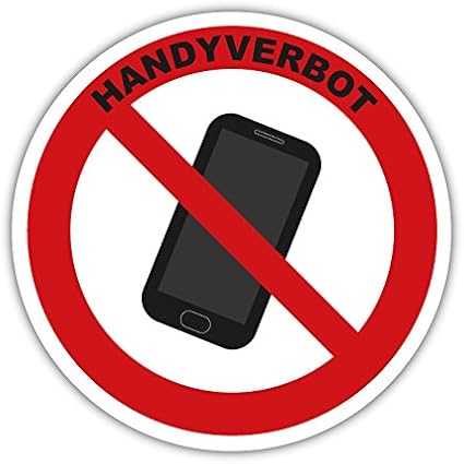 Handyverbot Smartphone Aufkleber, Warnzeichen, Verbotsschild 20cm (mit ...