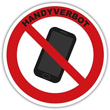 Handyverbot Smartphone Aufkleber, Warnzeichen, Verbotsschild 20cm (mit ...