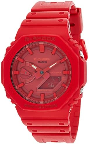 Casio Analog-Digital Red Dial Watch for Men - GA-2100-4ADR (G988) price ...