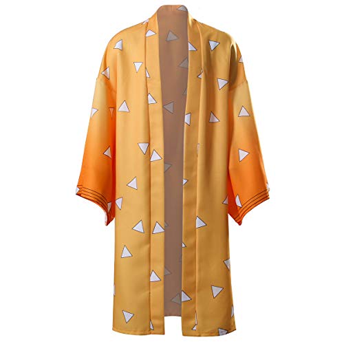 Agatsuma Zenitsu Cosplay Costume Anime Haori Kimetsu no Yaiba Cosplay ...