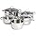 AmazonBasics 9 Piece Stainless Steel Induction Cookware Set, with Lids ...