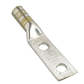 Panduit LCC250-12W-X Code Conductor Lug, Two Hole, Long Barrel With ...