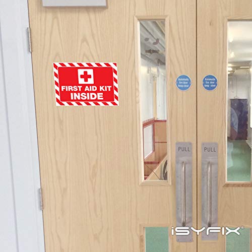 First Aid Kit Inside Signs Stickers for Home, Schools & Business – 2 ...