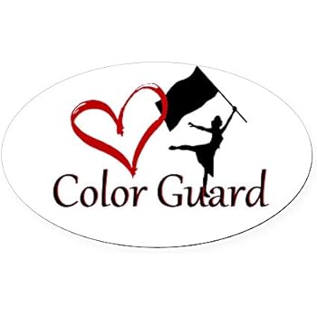 Amazon.com: Color Guard Symbol Car Decal Window Sticker (WHITE COLOR ...