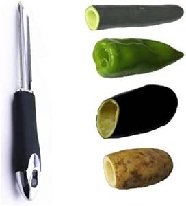 Amazon.com: Jalapeno Chili Pepper Corer Stainless Steel Zucchini ...