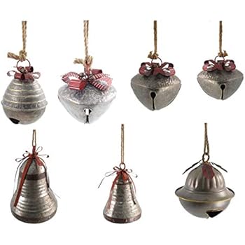 Amazon.com: Sullivans Set of 3 Assorted Galvanized Metal Bells 3"-6 ...