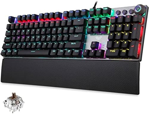 F2088 Gaming Mechanical Keyboard AULA - Brown Switch - Ergonomic Wrist ...
