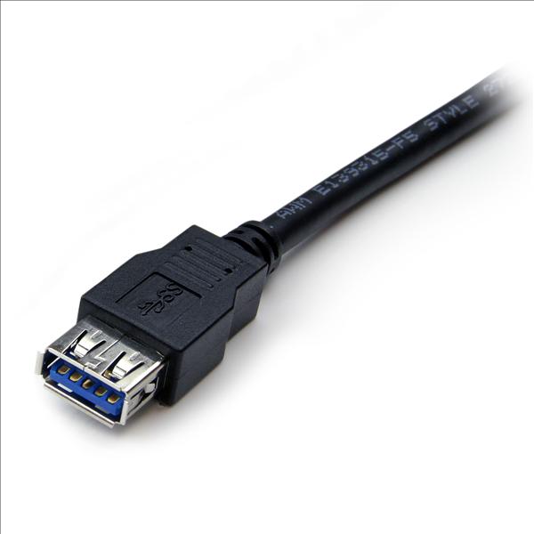 StarTech.com USB3SEXT6BK 6-Feet Black SuperSpeed USB 3.0 Extension Cable A to A M/F, 6-Feet USB ...