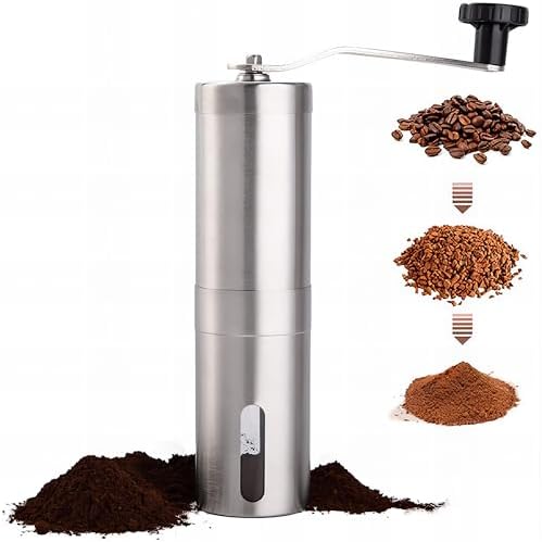 سعر GAHVA Coffee Grinder Manual with Adjustable Settings Conical Burr ...