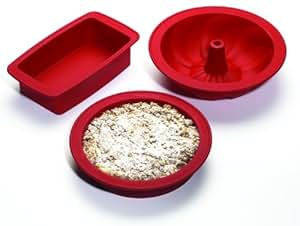Amazon.com: KitchenAid 3-Piece Silicone Baking Set, Red: Bakeware Sets ...