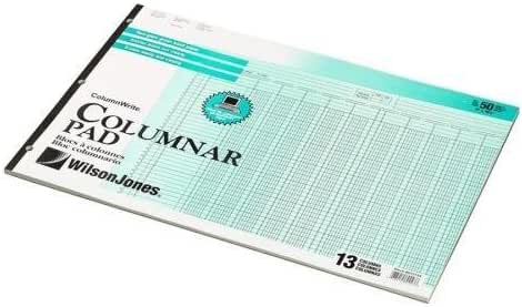 Amazon.com: Acco Columnar Pad,13 Columns,50 Shts,11"x16-3/8", Green ...