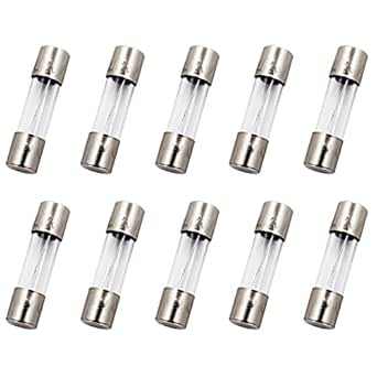 SIXQJZML 10 Pack F5AL Fast-Blow Fuse 5A 5amp 125V Glass Fuses 0.2 x 0. ...