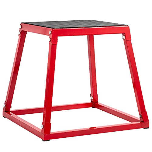 VEVOR Plyometric Platform Box,18 Inch Height Plyometric Jump Box?Red ...
